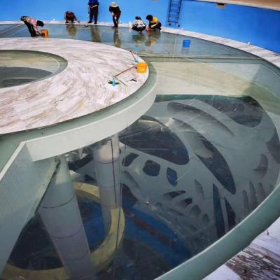 Cina Fogli di vetro acrilico ad alta durezza superficiale per piscina 50 mm 100 mm 150 mm 200 mm 300 mm in vendita