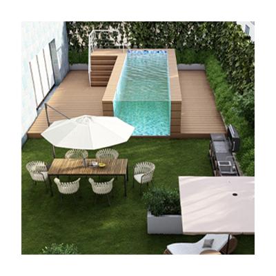 Cina Densità di pannello acrilico 1,2 g/cm3 Piscina esterna in acciaio composito con macchina per piscine senza fine in vendita