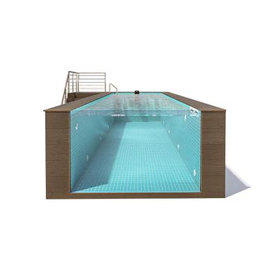 Cina 24m3 Capacità dell'acqua della piscina Piscina acrilica Pareti di vetro con spessore di 90 mm in vendita