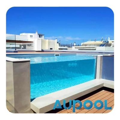 Cina Villa privata giardino piscina in vetro acrilico resistente alle intemperie piscina a terra in vendita