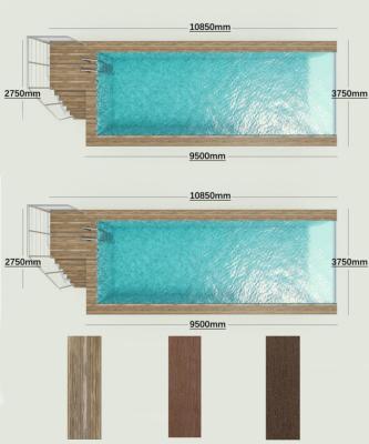 Cina Pannello acrilico trasparente AUPOOL Fibra di vetro Piscine per bambini all'aperto con scala e pompa di calore per bambini in vendita