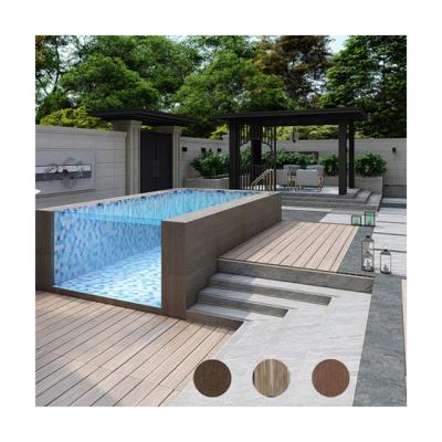 Cina Moderna piattaforma acrilica a piattaforma rettangolare sopra terra piscina esterna prefabbricata per famiglie in vendita