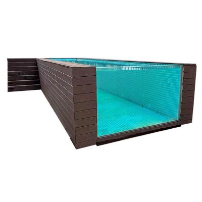 Cina Piscine Nuoto esterno Cornice metallica Fibra di vetro Piscina a terra con materiale acrilico in vendita