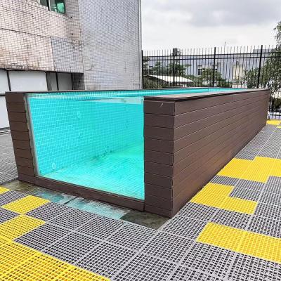 Cina Piscine da 18 piedi sopra terra con telaio metallico e finestrino acrilico a colori trasparenti in vendita