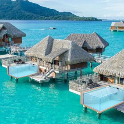 Cina Contenitore interno trasparente Materiali FRP Piscina prefabbricata per villa di lusso in vendita