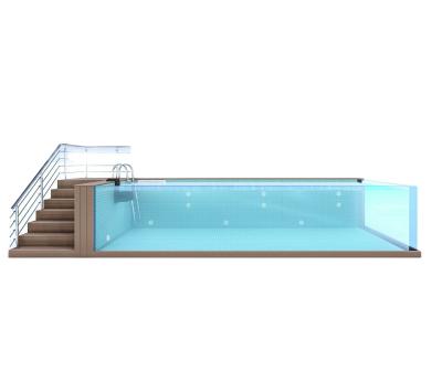 Cina Prefabbricato in vetro acrilico Piscine d'acqua con una capacità di 30- 10m3 in vendita