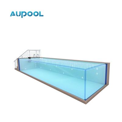 Cina Piscine di lusso nel cortile di casa vetro sopra terra pannello acrilico prefabbricato con spessore di 100 mm in vendita