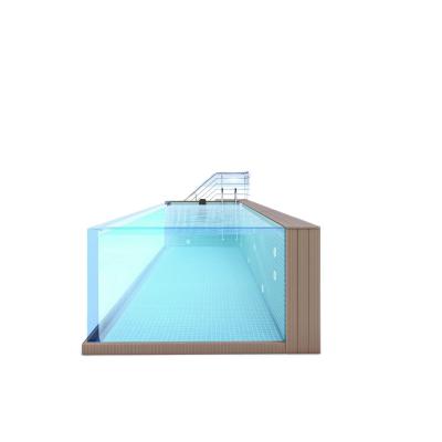 Cina Sport per la famiglia piscina a cielo aperto con vetrina a pannelli acrilici e costruzione in acciaio inossidabile in vendita