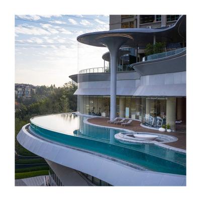 Cina Aupool Acrylic Suspended Transparent Glass Swimming Pool Design con pannello acrilico PMMA in vendita
