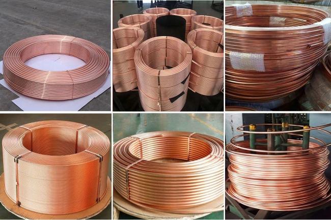 1/4 3/8 Inch 99.9% Copper Soft Temper Pancake Coil Astmb280 Copper Tube Pipes