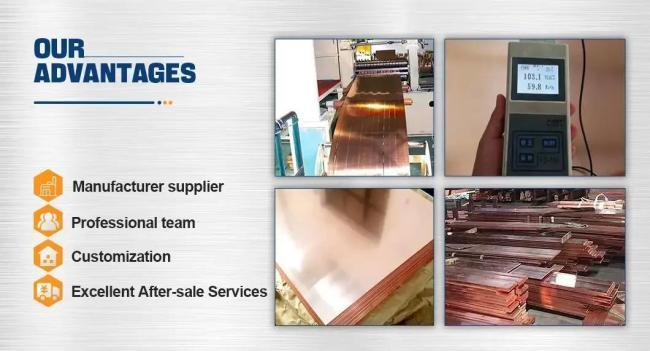 China Wholesales Price High Quality C11000 99.99% Purity Copper Sheet Plate with Large Stock