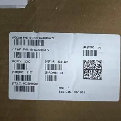Cina FILM 4700PF 10% del CAPPUCCIO di 400vdc RAD Electronics Integrated Circuits BFC237065472 in vendita