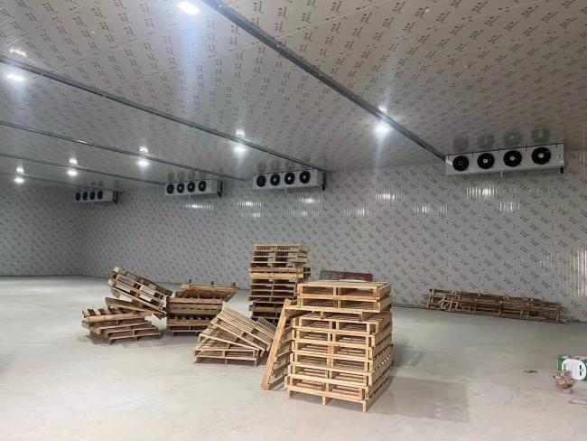 Cold room refrigeration system interior view