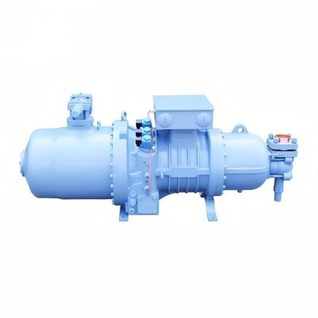 Refcomp SRC-S Screw Compressor unit showing industrial design and components