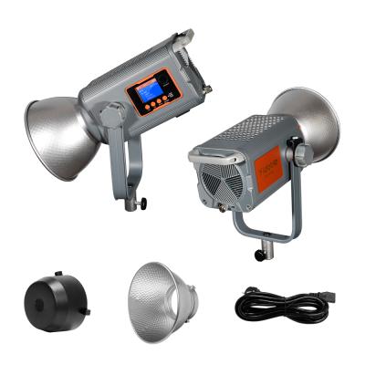 중국 300W 스포트라이트 보조 조명, 듀얼 색온도 2700K-6500K, 소프트 라이트 커버와 함께 사용 가능하며, 스튜디오 조명 인물 및 사물 촬영에 적합합니다. 판매용