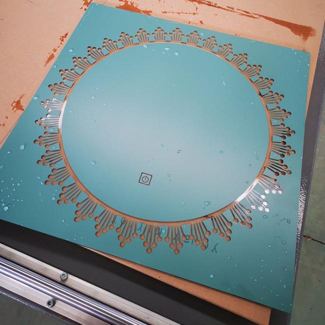 Factory Laser Cutting Glass Sandblast Stencil for LED Mirror Engraving Machine