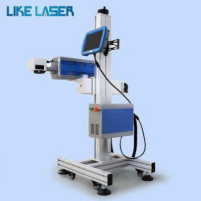 Cina 175mm*175mm Area di marcatura CO2 macchina di marcatura laser volante ideale per sacchetti di imballaggio alimentare in vendita
