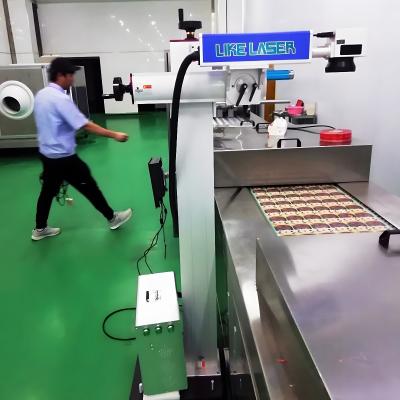 Cina Servizio post-vendita di 3 anni Stampa laser di marcatura CO2 per linea di produzione e stampa del logo di bottiglie d'acqua in plastica per animali domestici in vendita