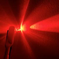 Quality Traffic Red Color 620nm 45deg 12000mcd Gold Wire Round with Flange 5mm LED For Outdoor for sale