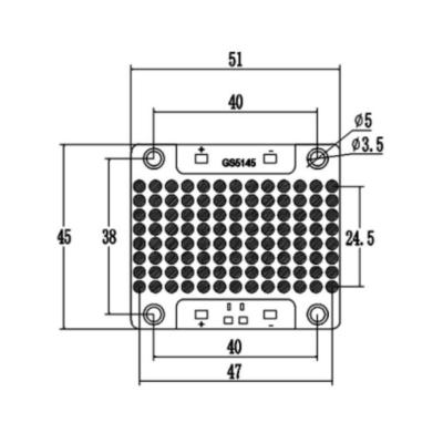 Cina 51*45mm 300W 365nm 13-15W/cm2 UVA LED Array COB LED Modulo per la macchina di cura in vendita