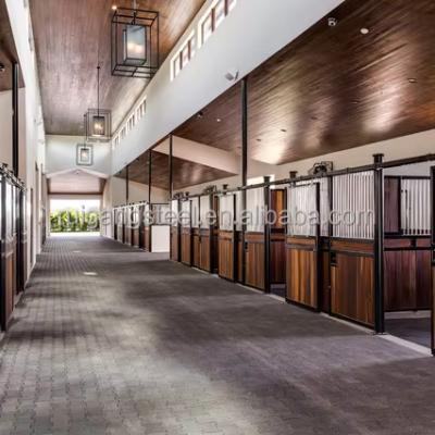 China Modern Steel Horse Stable for Horse Riding Farmhouse Use Convenient Horse Riding House Warehouse Design for sale