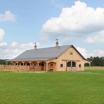 China Custom Cow Shed Farm Building Design Cattle Goat Cow Horse Poultry Farm House Stable Steel Structure for sale