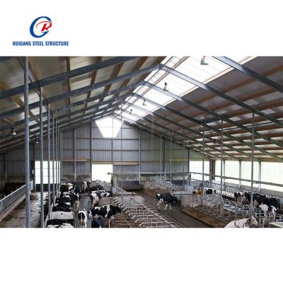 China Livestock Shelter Dairy Farm Shed Prefabricated Sheep Goat Farming Sheds Design Goat House Farm Sheds for Live Cattle for sale