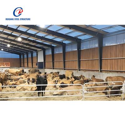 China Stable Design Porcherie Prefabricated Steel Structure Building Dairy Cattle Pig Shed Home Farm House Building for sale
