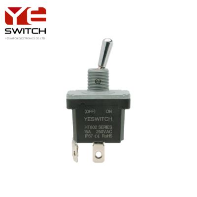 China HT802 Industrial Metal Toggle Switch Auto Reset 2 Positions 2pin Momentary  for sale