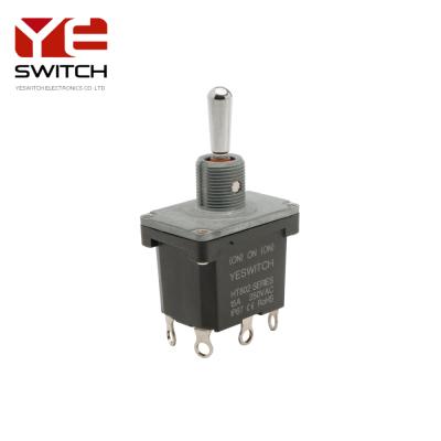 Cina Interruttore a levetta in metallo IP68 (ON)-ON-(ON) Momentaneo con maniglia in metallo in vendita