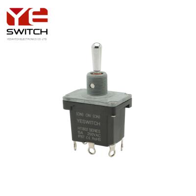 Cina Interruttore a levetta in metallo IP68 (ON)-ON-(ON) Momentaneo con maniglia in metallo in vendita