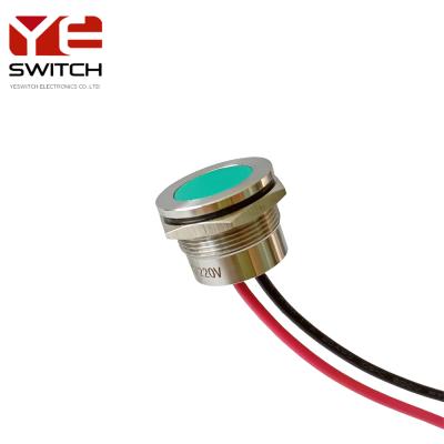 China IP68 Rating 220V Push Button Switch With Green Led Light For Automobile Control System for sale