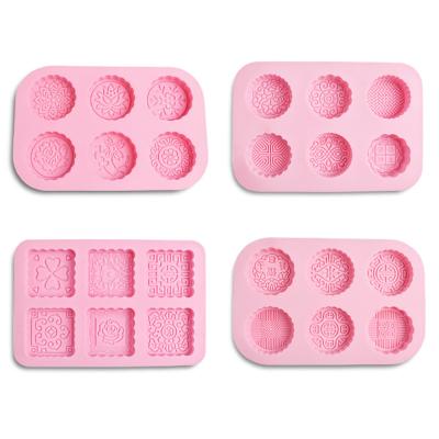 Китай тип инструменты лотка 4 прессформы силикона шоколада глицерина Mooncake 2oz кухни печь продается