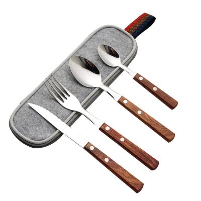 Cina La stanza del dormitorio si biforca coltelli che i cucchiai mettono la coltelleria di legno di stile giapponese della maniglia in vendita