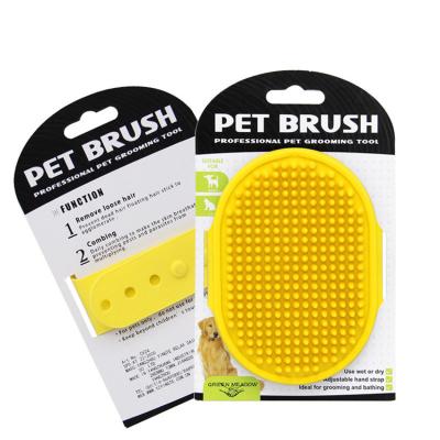 中国 12.3*9.7cm TPR短い髪犬猫のための快適なペット シャンプーのブラシ 販売のため