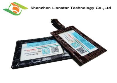 Cina Regali elaborati del mestiere del cuoio genuino, etichette dei bagagli del cuoio impresso di logo in vendita