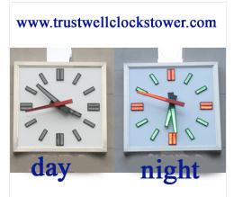 China tower clocks with strong higher torque movement motor weather proof free maintenance illumination on hand and markers for sale