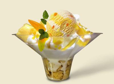 중국 설빙 면도 테이크아웃식음식 플라스틱 샐러드 그릇 320 밀리람베르트 플움 꽃 모양 판매용