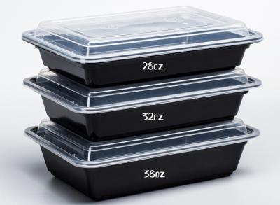 중국 850 밀리람베르트 1000 밀리람베르트 1200 밀리람베르트는 아메리칸 스타일 일회용 음식 용기 벤토 푸드 박스 PP 물질 테이크아웃식음식 점심 용기를 두껍게 합니다 판매용