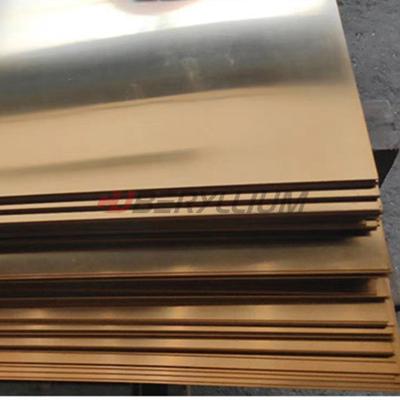 중국 UNS C17200 베릴륨 구리 입방체 2 구리 합금 판 2mmx200mmx1000mm 단단한 상태 판매용