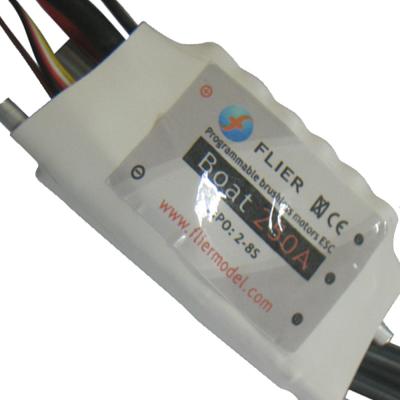 Chine ESC sans brosse durable de RC 250A 2-8s, contrôleurs de vitesse de modèle du bateau RC de petite taille à vendre