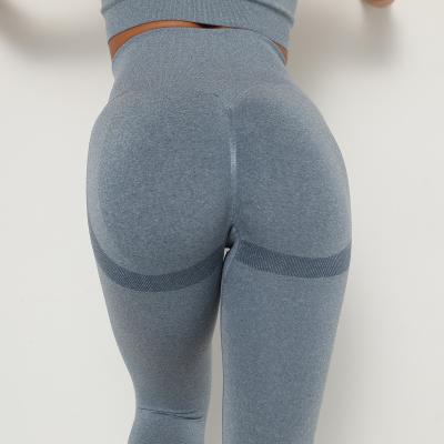 중국 톱니 없는 요가 바지 힙 호흡 가능한 요가 옷 튼튼한 키 허리 스포츠 레거스 피트니스 바지 여자 판매용