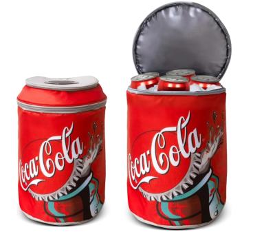 China Coca Cola Can Shape Cooler Bag with Bluetooth Speaker, 5H Playtime, Adjustable Straps, Zippers, 5-Layer Insulated Fabric Keeps Food Fresh for 12 Hours, Perfect for Outdoor and Indoor BBQ Parties for sale