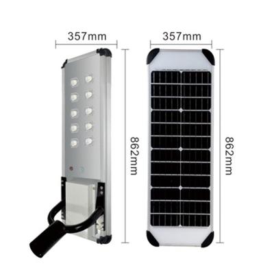 中国 効率 150W LED オールインワン 太陽光路灯 150lm/w リチウム鉄リン酸電池 販売のため