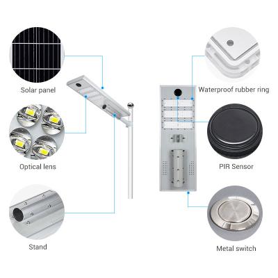 Китай Алюминиевый интегрированный уличный фонарь IP65 наружной 300W 400W 500W All In One Led Solar Street Lamp продается