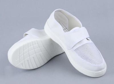 Cina Scarpe respirabili dell'unità di elaborazione ESD del singolo Velcro netto bianco 220mm in vendita