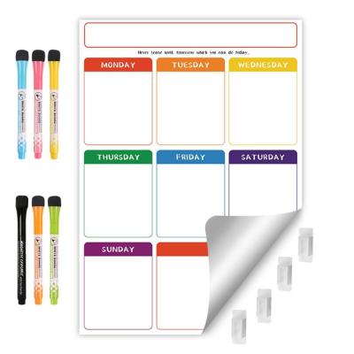 China Folhas macias de quadro branco planejador de calendário reutilizável planejador semanal autoadesivo 17 x 11 pol. 17 x 13 pol. à venda