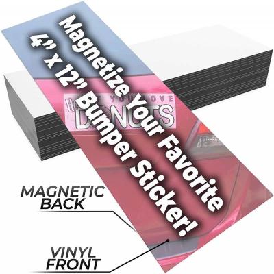 Cina Adesivi per paraurti magnetici per auto personalizzati autoadesivi Materiale magnetico flessibile in vendita