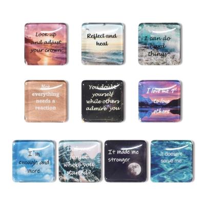 Cina Set di souvenir magnetici in vetro fai-da-te personalizzato durevole multiuso 29 * 8,5 mm in vendita