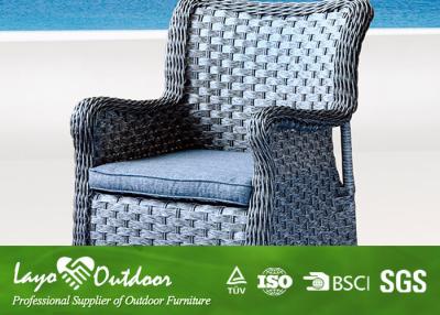 Cina mobilia del patio 5pcs che pranza gli insiemi, Tabella del rattan con vetro temperato 5mm nella pietra dello spruzzo in vendita